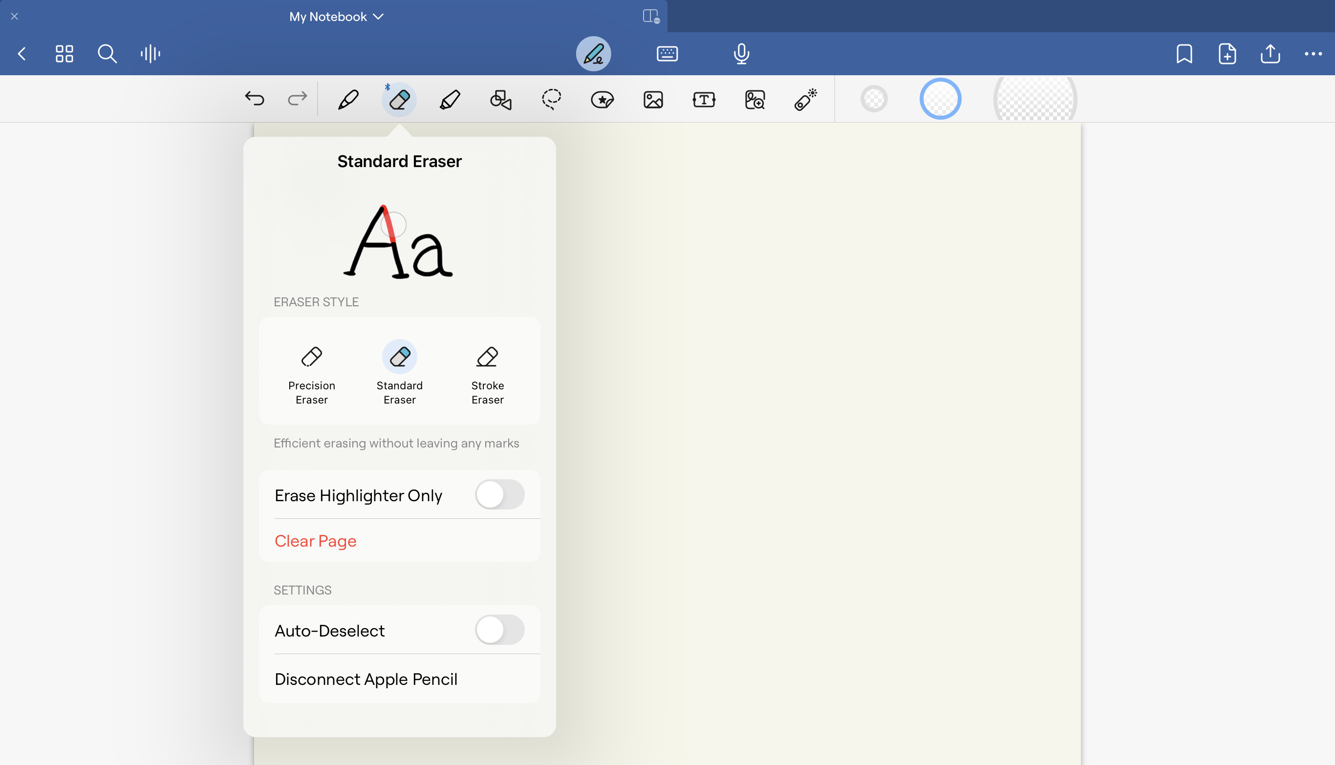 Erasing handwriting and highlighting – Goodnotes Education