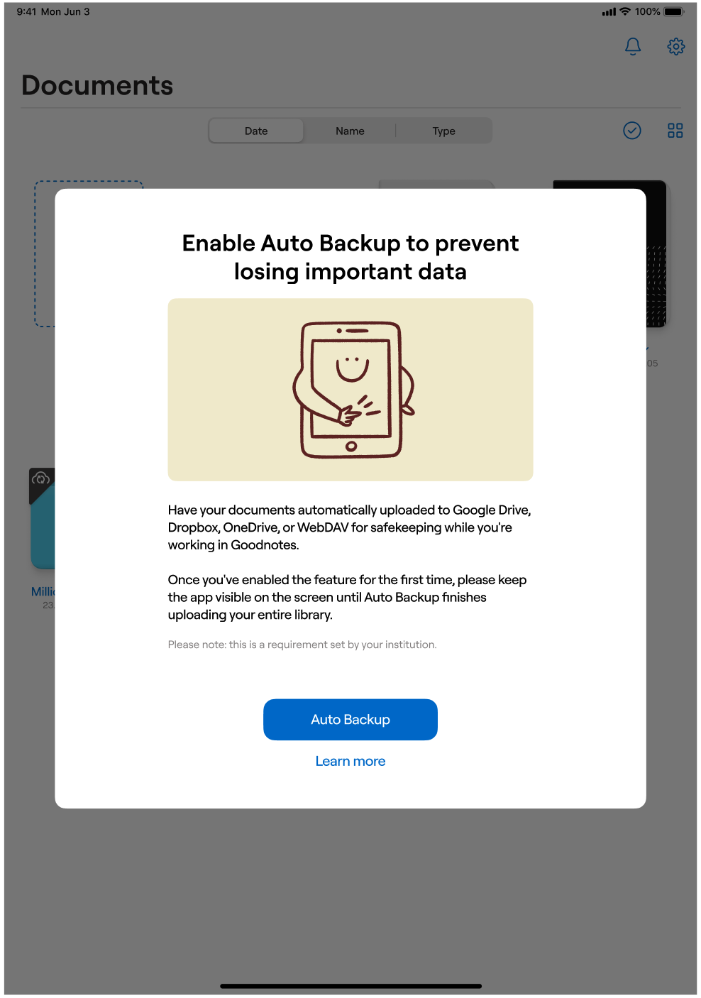 How to turn on the "Reminder To Enable Auto Backup" popup for managed ...