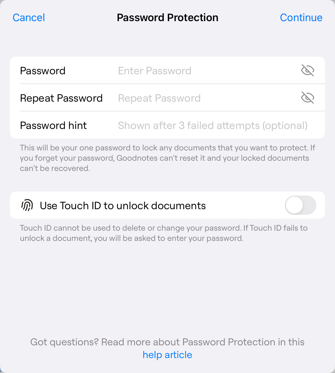 Lock your Notebooks with Password Protection – Goodnotes Education